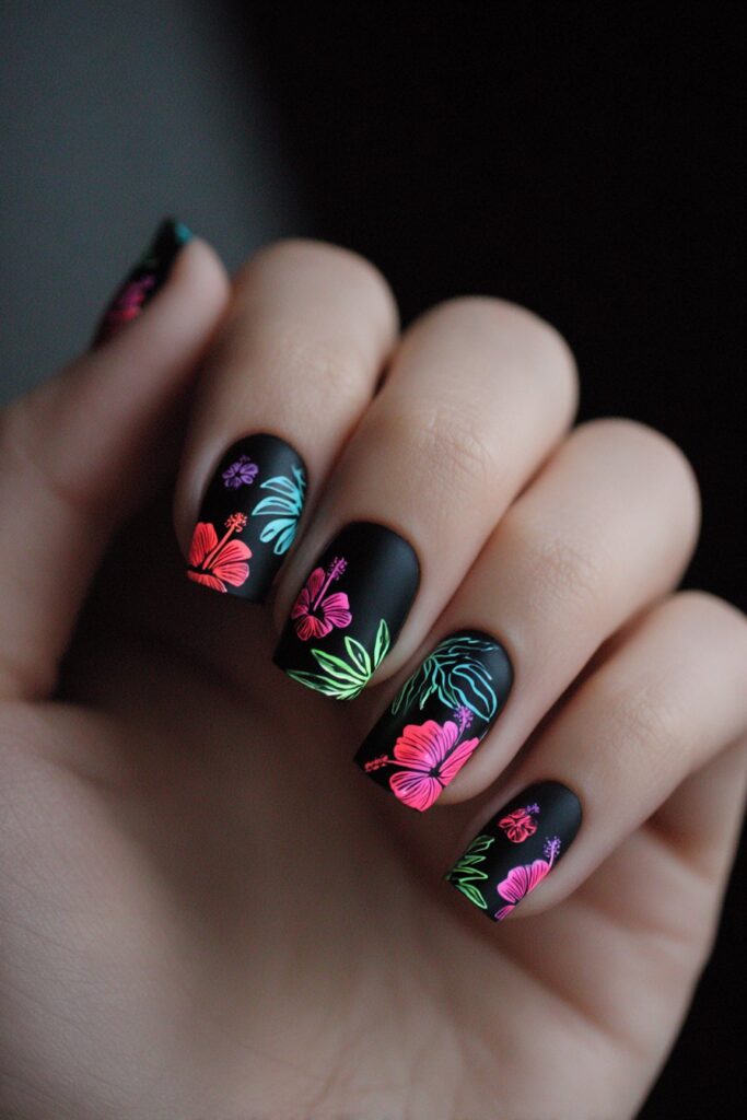 20 Hibiscus Flower Nail Designs - Nail the Glam