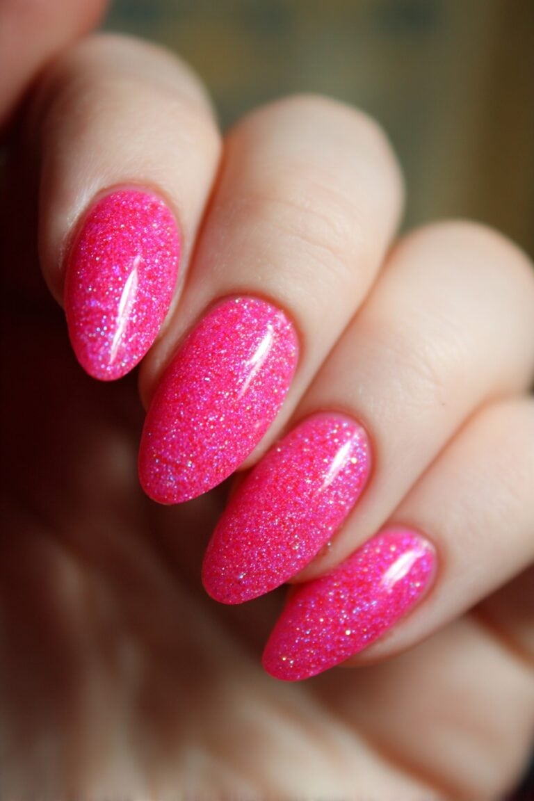 20 Pink Glitter Nail Designs Nail The Glam