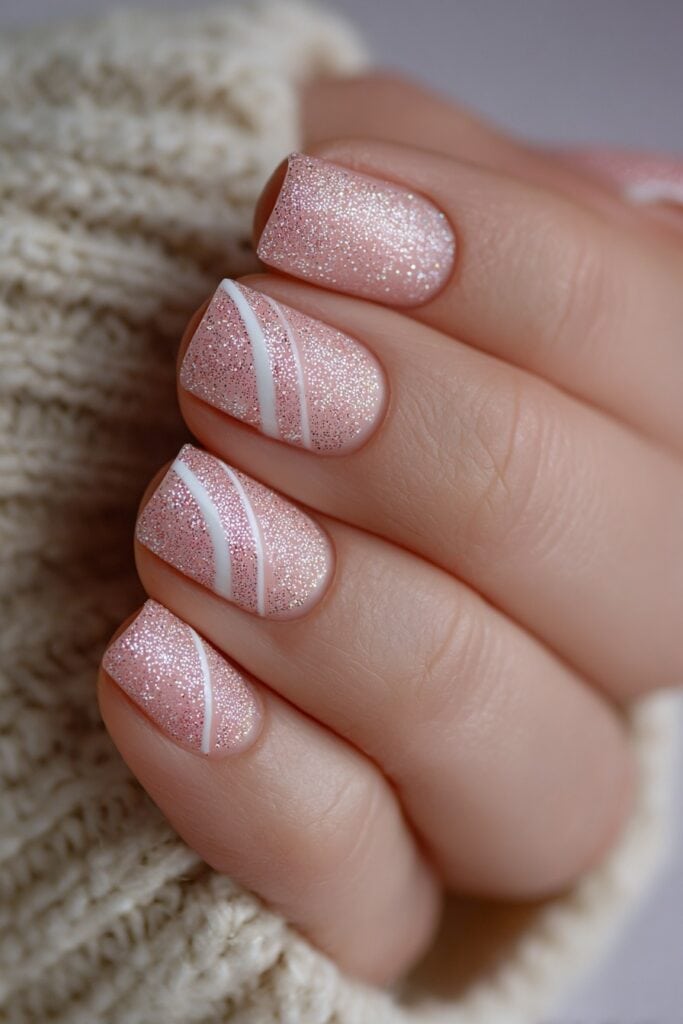 20 Pink Glitter Nail Designs - Nail the Glam